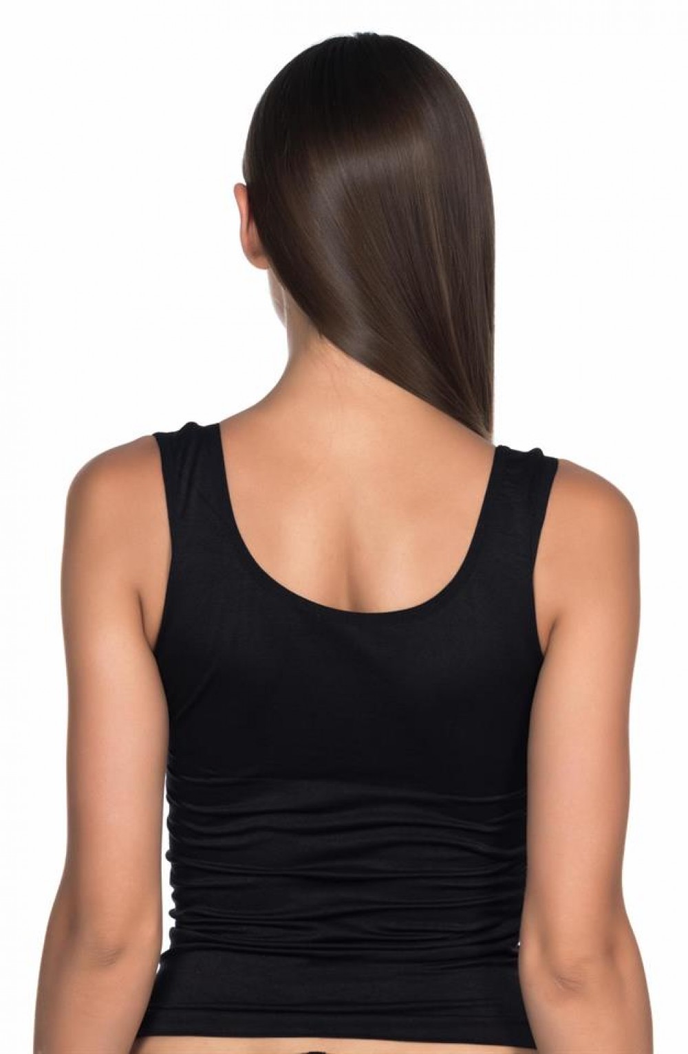 Siyah Emay 5002 Soft Kalın Askılı Uzun Atlet - MI5002001